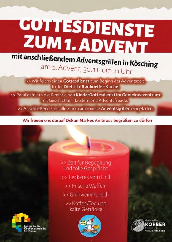 Ingolstadt_live - Gottesdienst zum 1. Advent mit Adventsgrillen